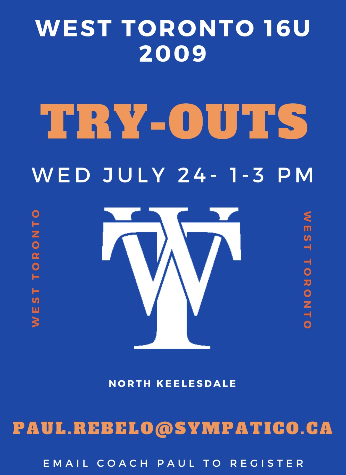 Open Tryout Form 2025 - West Toronto Baseball